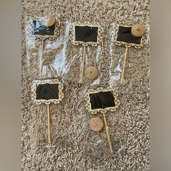 Party Supplies | 5 Standup Wooden Chalkboard Table Signs For Parties ...